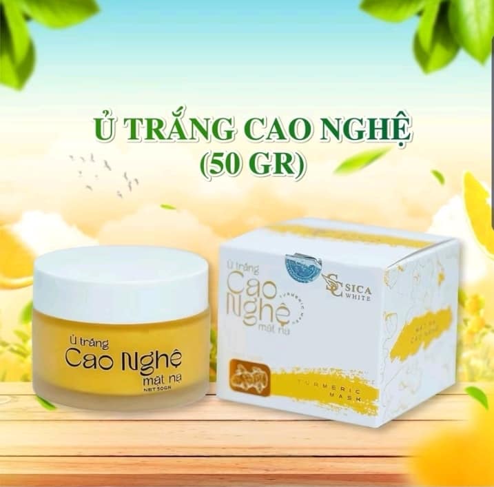Genuine Sica White facial whitening turmeric mask 50g, whitens skin ...