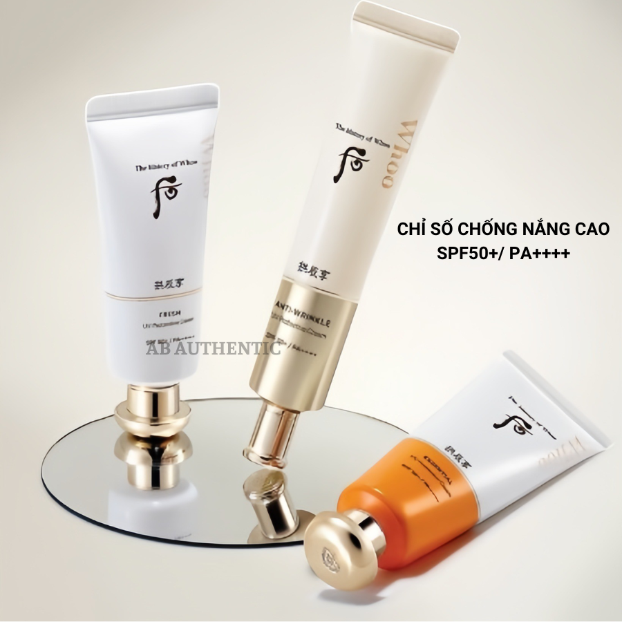 Whoo yellow anti-wrinkle sunscreen sample pack whoo wrinkle sun cream ...