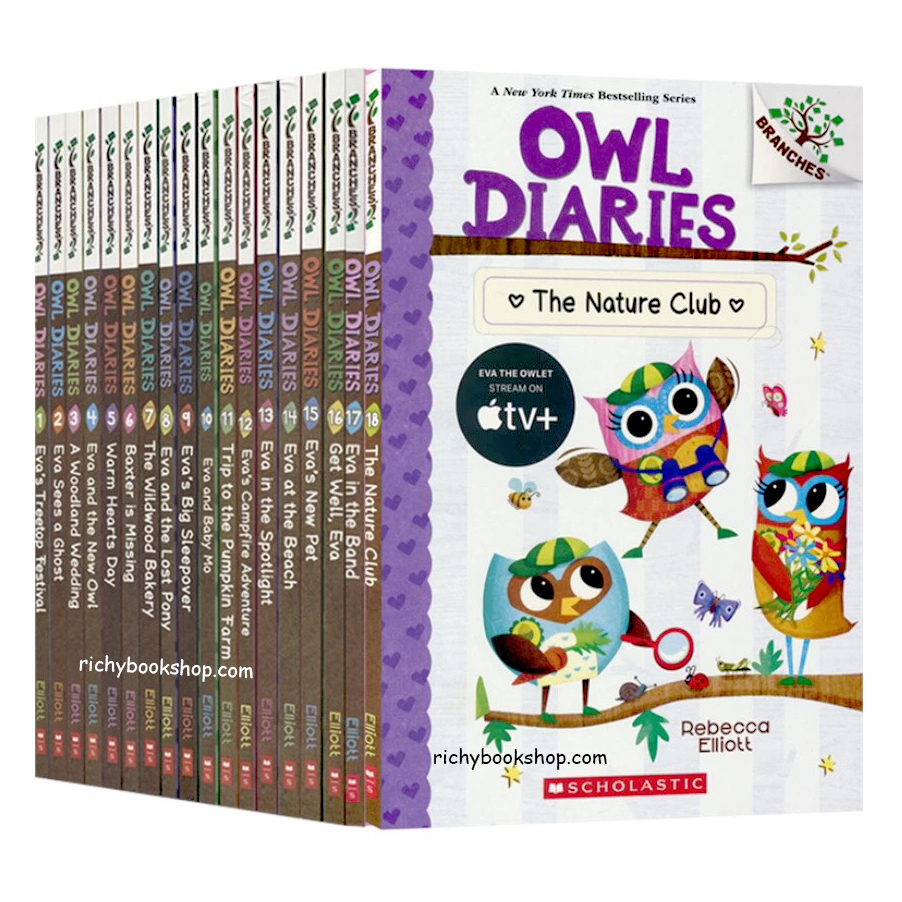 English book - Owl Diaries Little Owl Diary - Set of 18 books | Shopee ...
