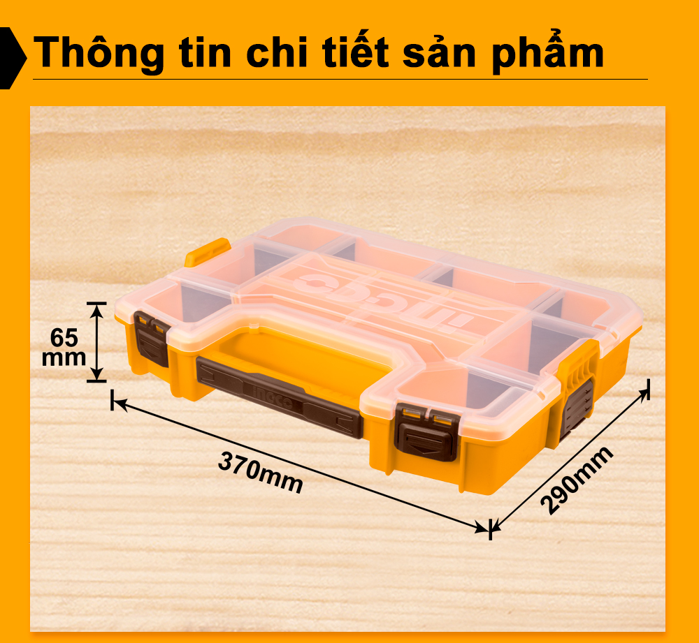 Plastic box for screws, drill bits, INGCO components, size 15 inches ...