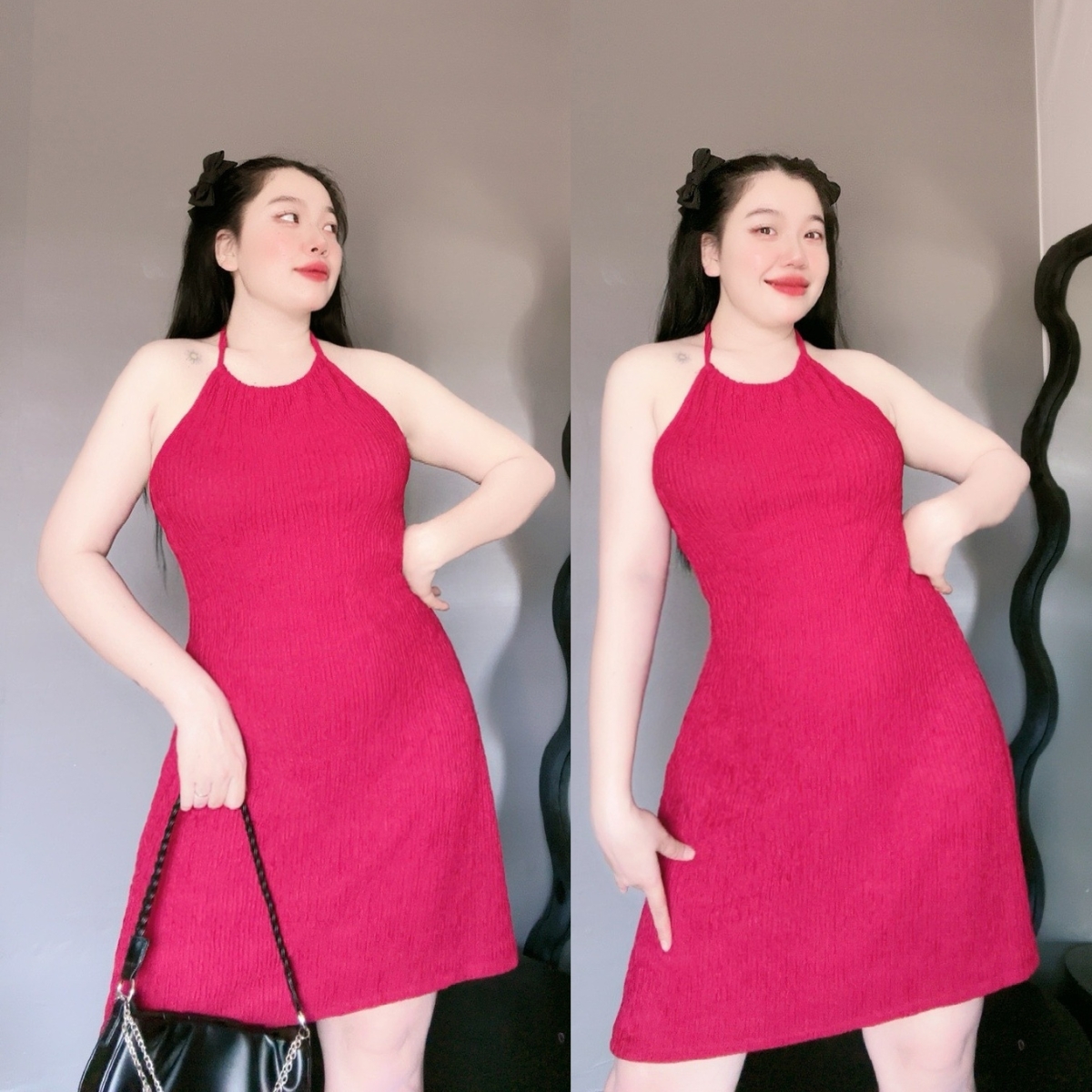 Big size A-line camisole dress with slits on both sides for cool summer ...