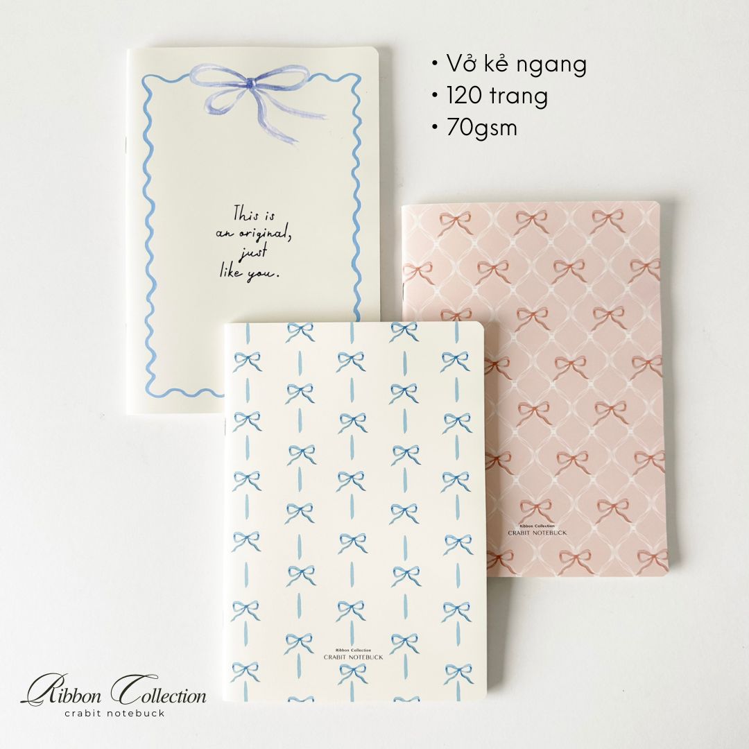 Crabit Ribbon Collection 120-page horizontal notebook | Shopee Malaysia