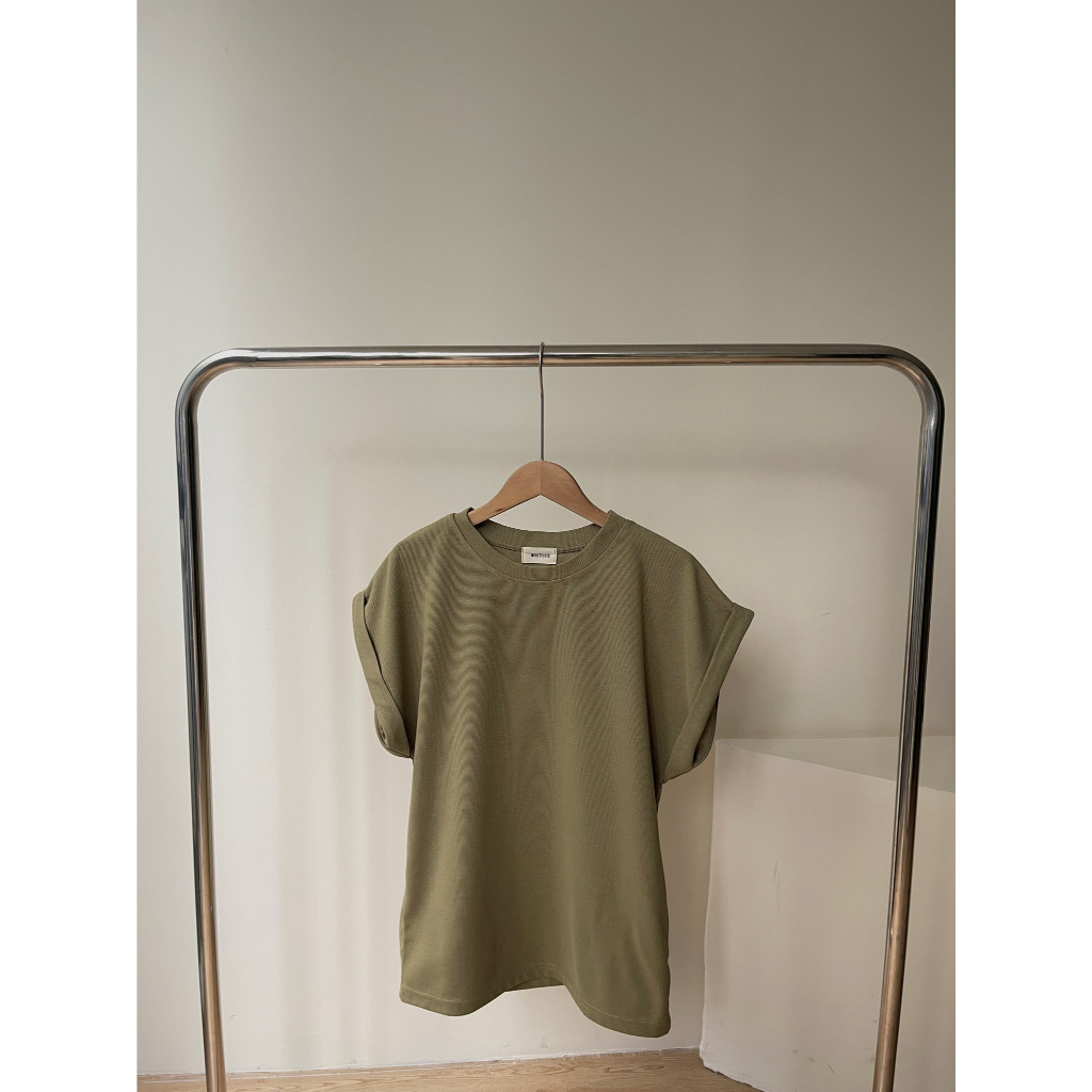 Women's honeycomb t-shirt with mussel sleeves, round neck short sleeve ...