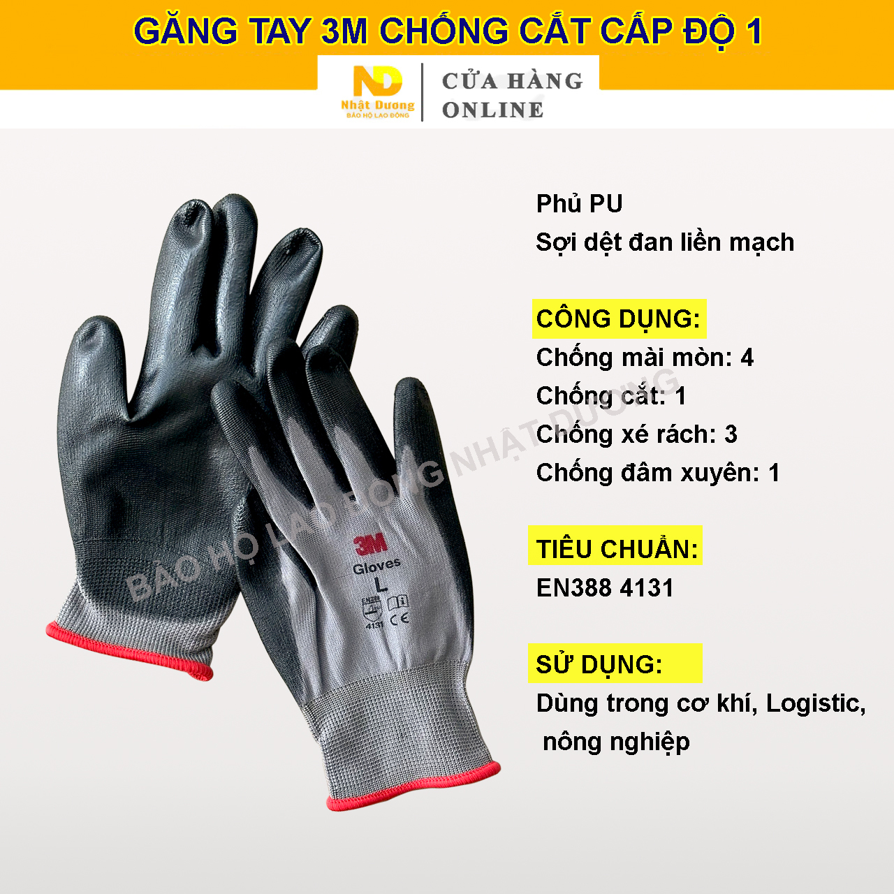 Level 1 cut-resistant 3M protective gloves are safe when working, 3M ...