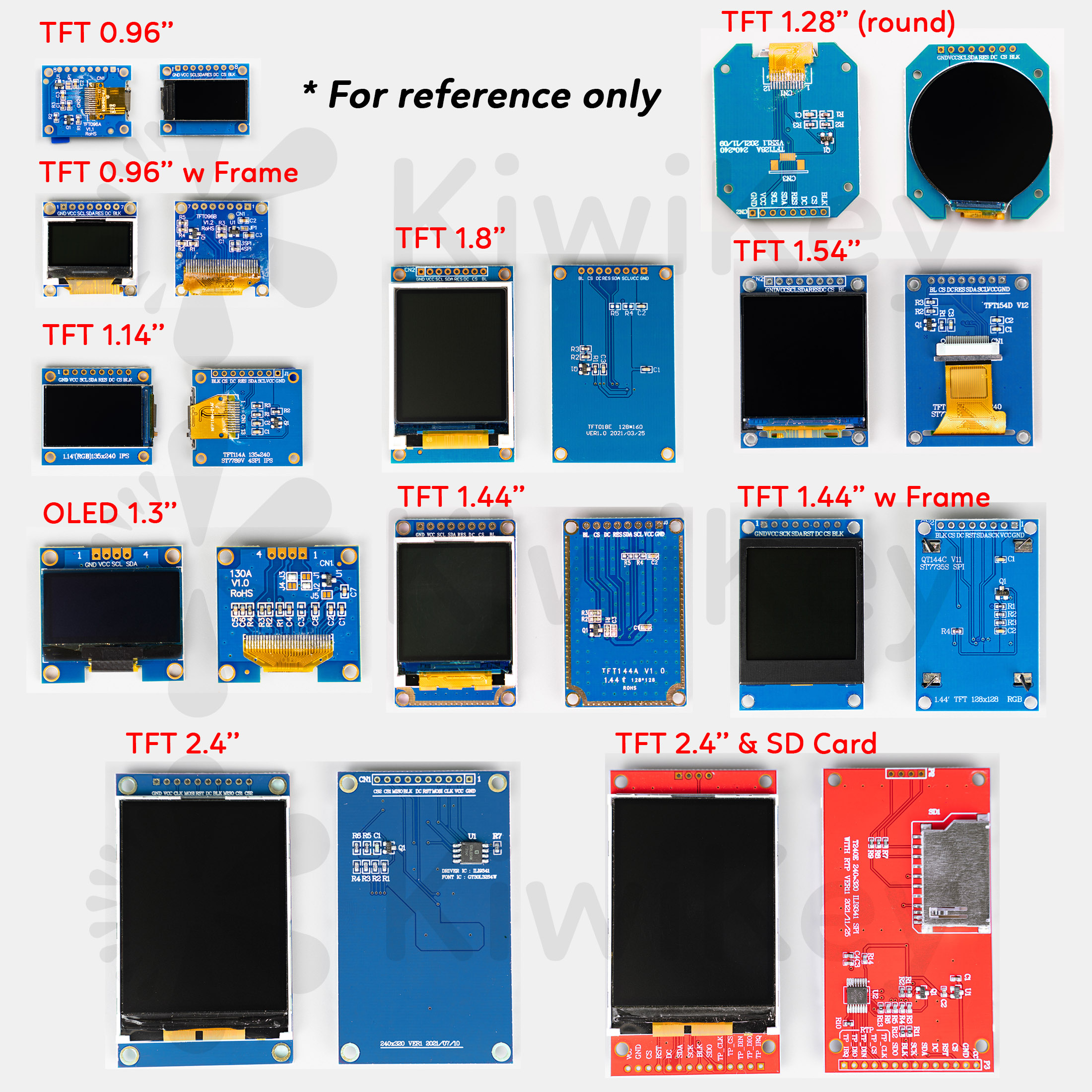 Various types of OLED TFT LCD screens (I2C SPI communication) | Shopee ...