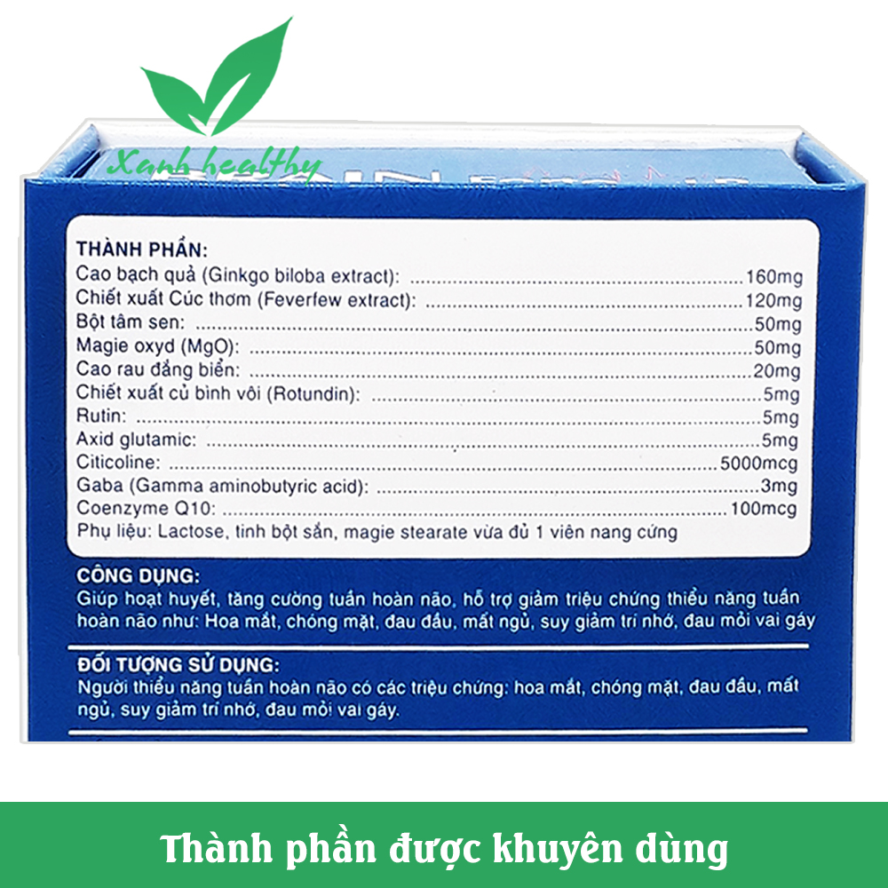 Brain Forte LP Hoat Huyet nourishes the Brain - ingredients ginkgo ...