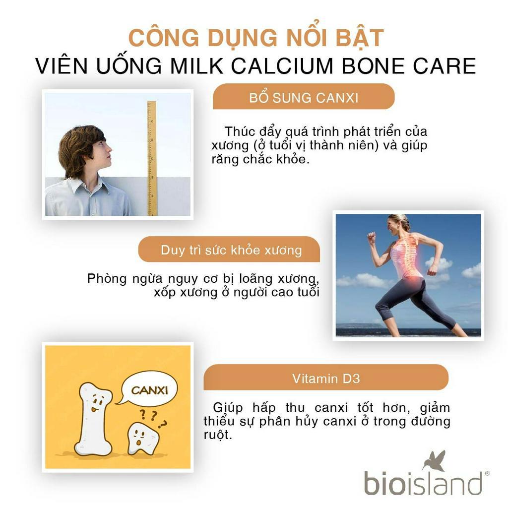 Bioisland Milk Calcium Bone Care organic calcium supplement vitamin D3 ...