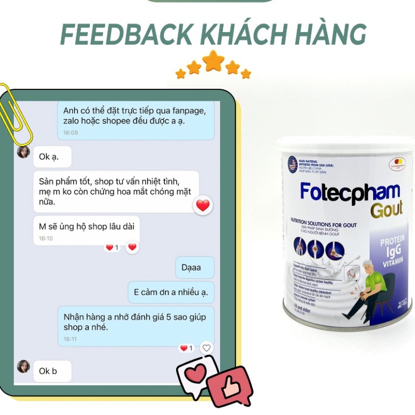 Carton of 12 Cans of Fotecpham Gout Milk Specialized Support for People ...