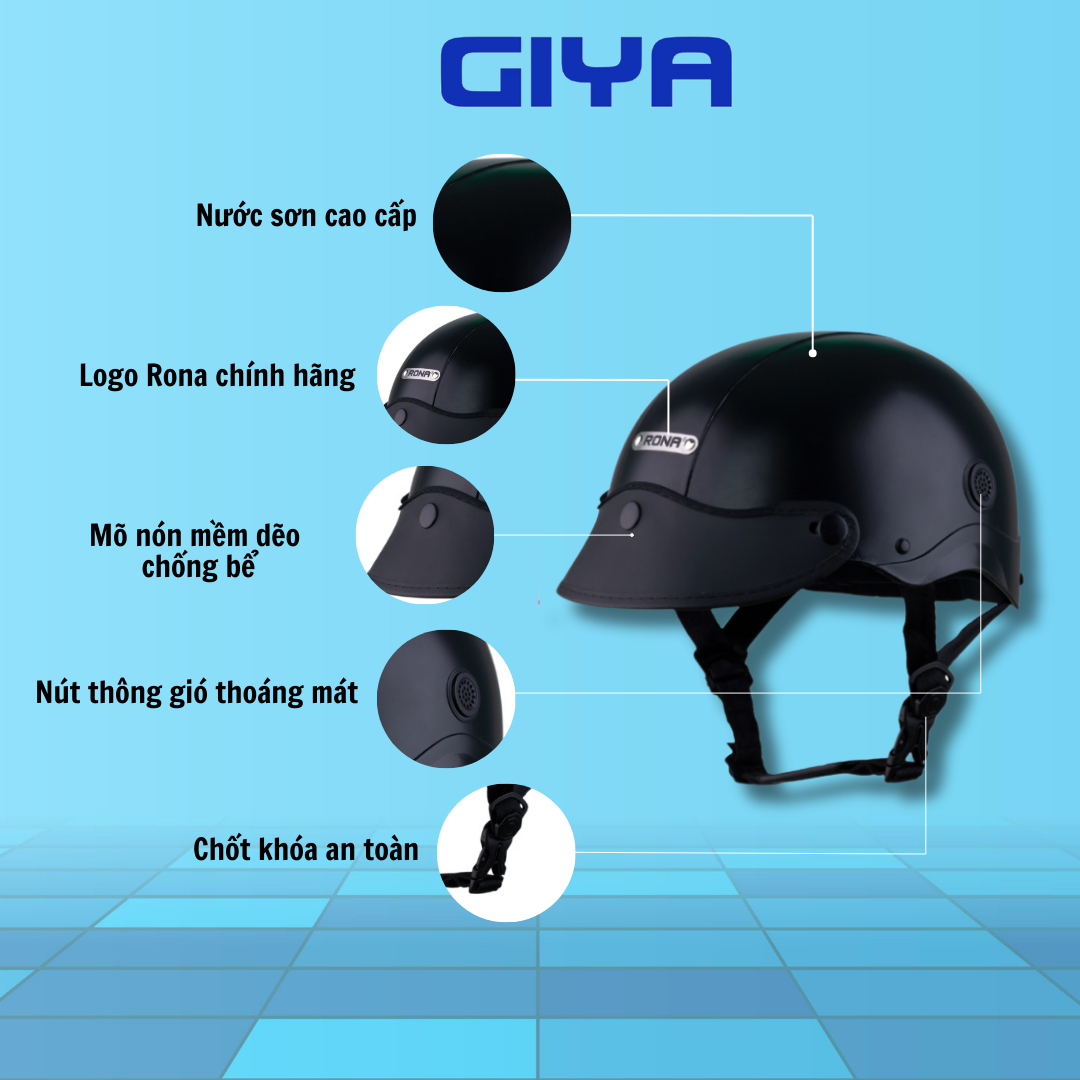 Genuine RONA Son R5 half-head helmet with ventilation, | Shopee Malaysia