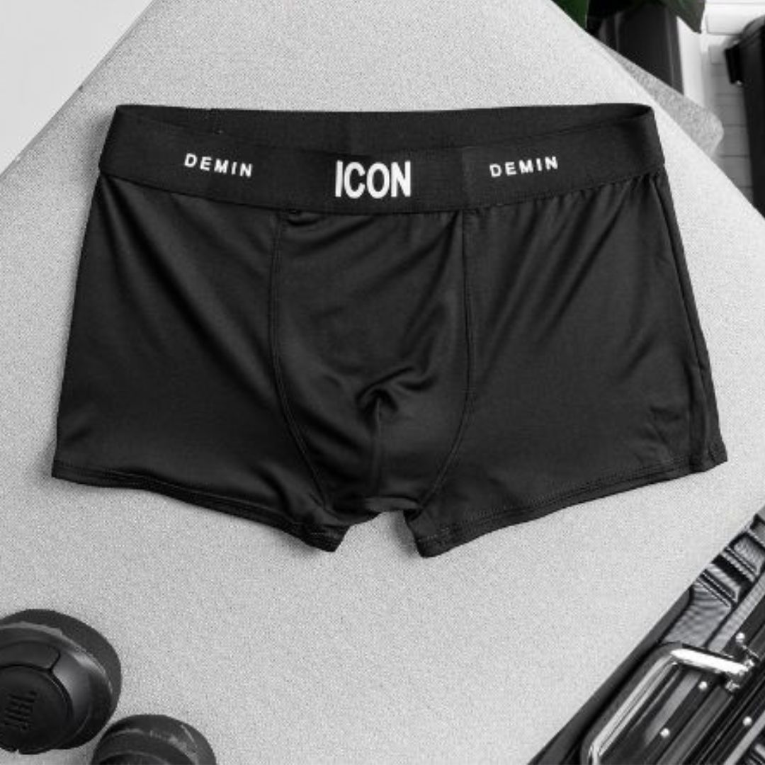 Men's Cold Elastic Boxer Underwear Combo 5 Pieces full black, Men's ...