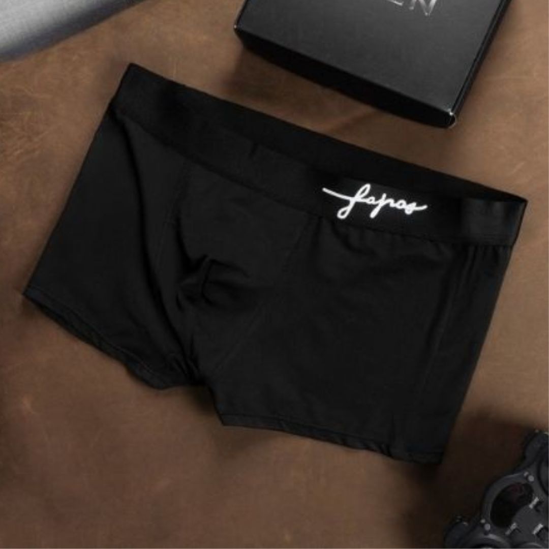 Men's Cold Elastic Boxer Underwear Combo 5 Pieces full black, Men's ...