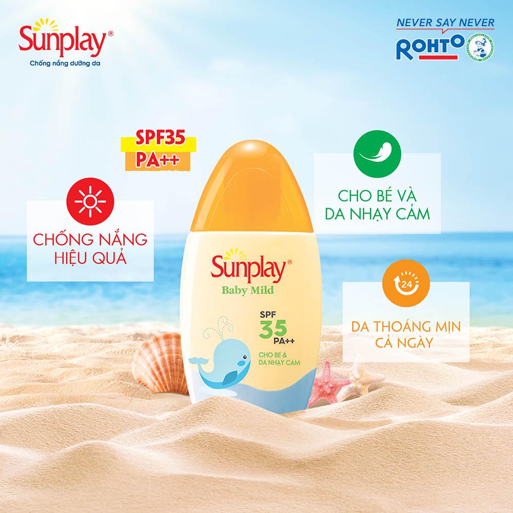 Sunscreen milk for babies from 6 months old and sensitive skin Sunplay ...