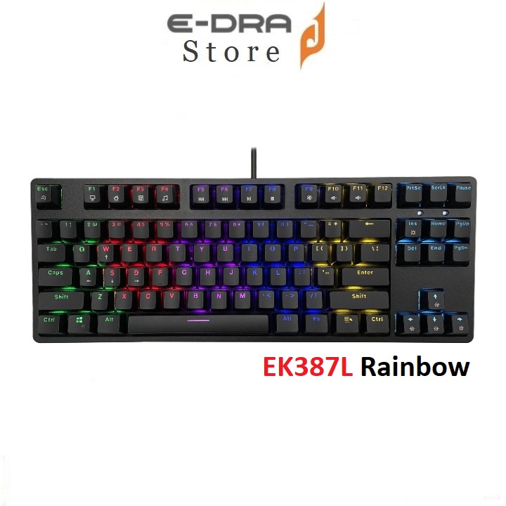 Edra EK387 RGB LED Mechanical Gaming Keyboard (Blue /Brown /Red E-dra ...