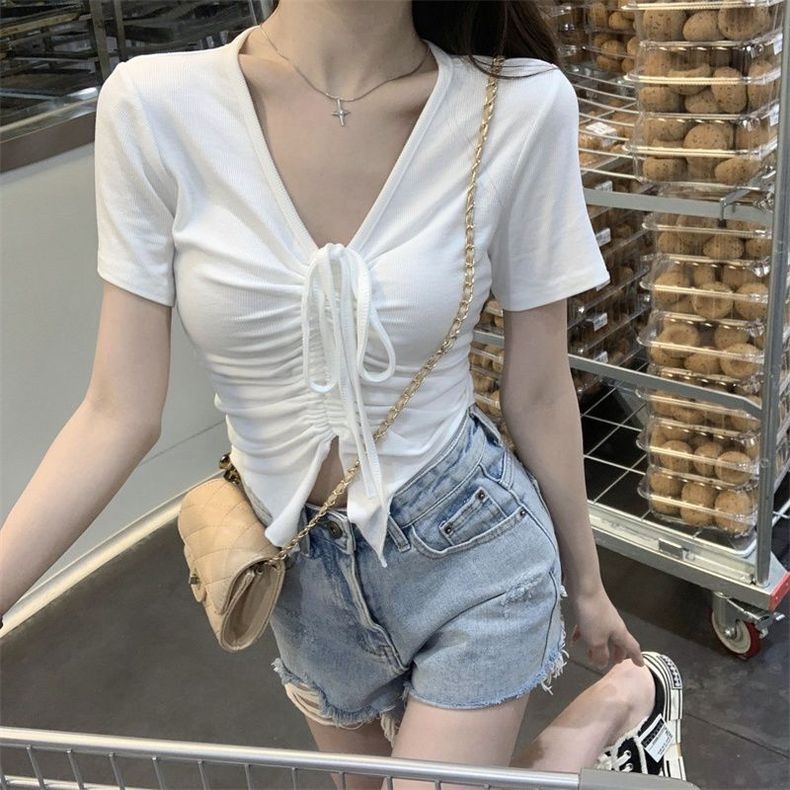 Big Size Drawstring Crochet Shirt, Big Size Drawstring Chest T-Shirt ...