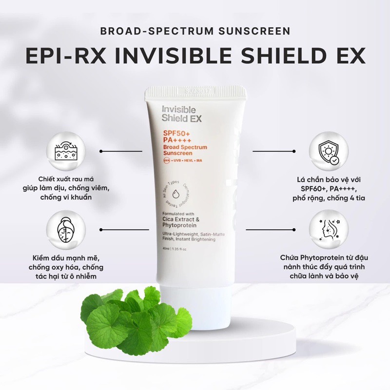 (Company Product) Epi-Rx Invisible Shield EX Sunscreen SPF 50+ PA++++ 40ml | Shopee Malaysia