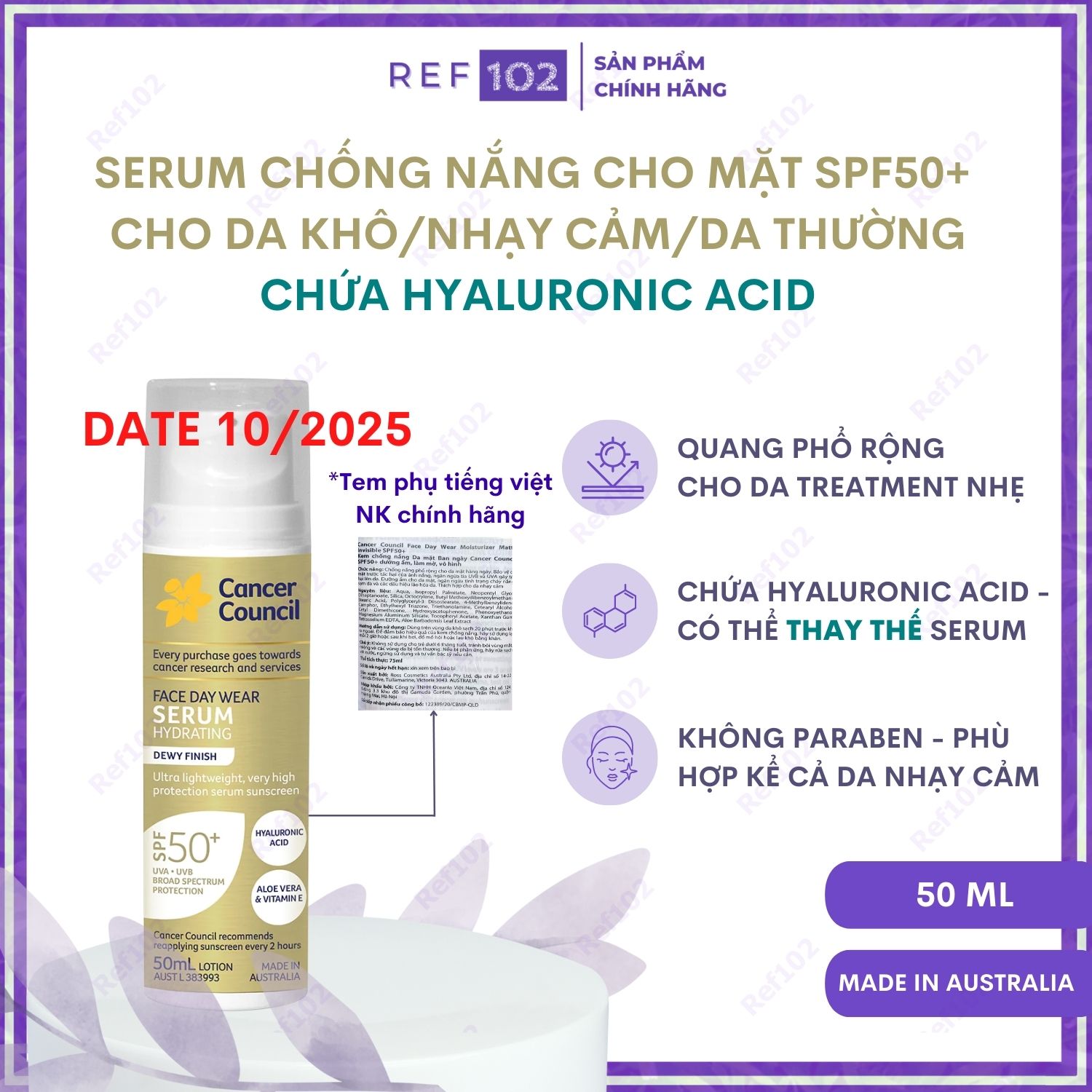 Cancer Council Active Active Sunscreen SPF 50+ PA ++++ and Face Day ...