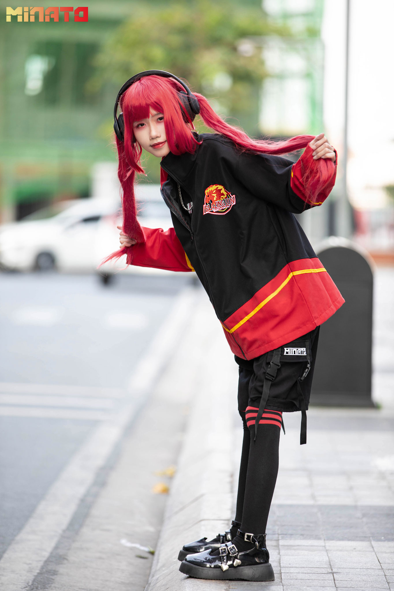 Jacket Unisex Khaki Parachute Lining Embroidered Gao Red Pattern For ...