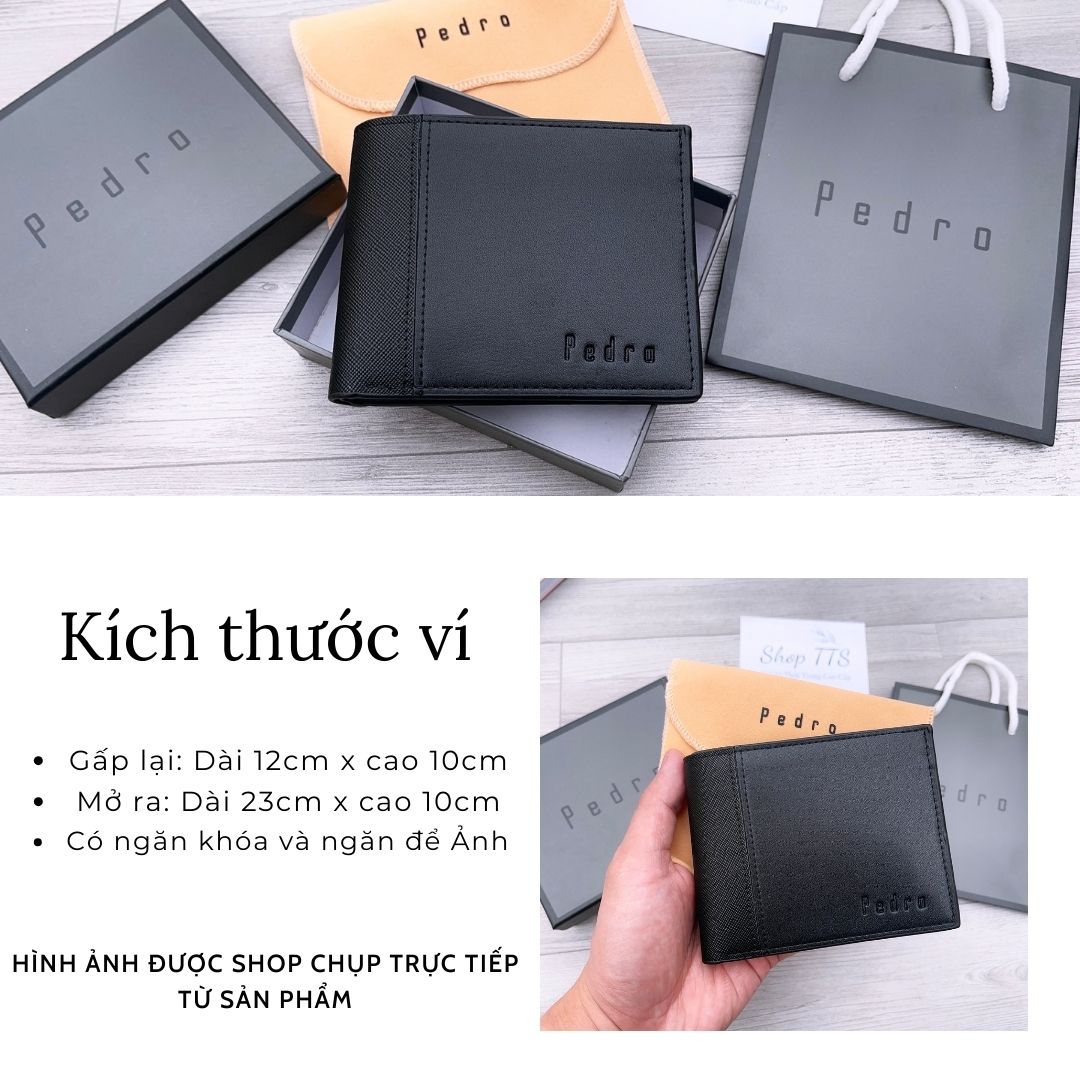 Pedro Men's Plain Leather Wallet/Purse Full Box with Branded Paper ...