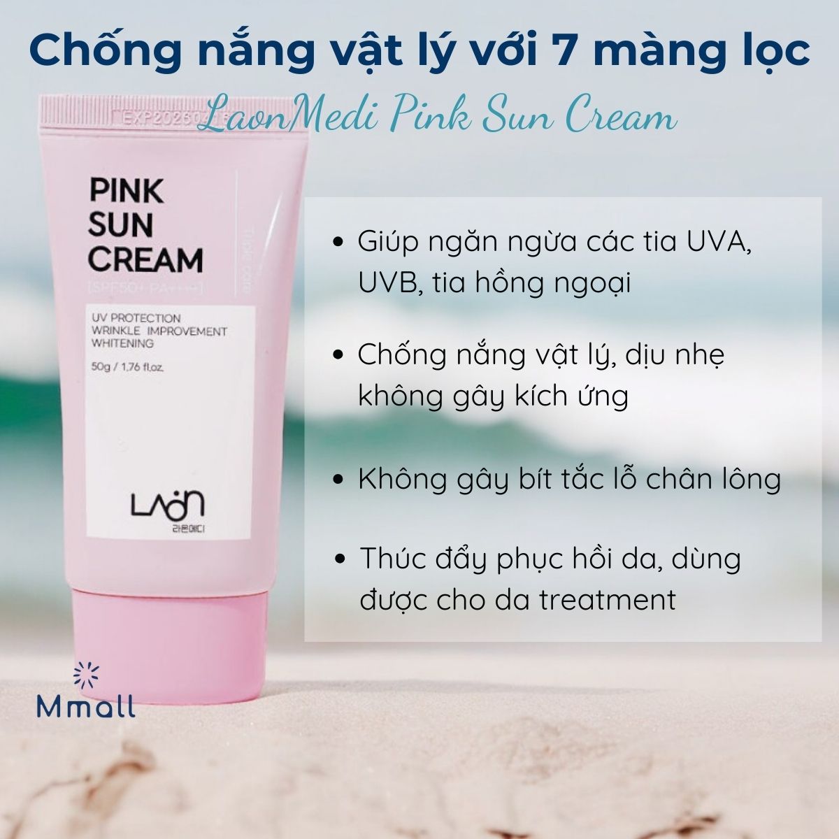 Laonmedi Pink Sun Cream tone-enhancing sunscreen for oily and acne ...