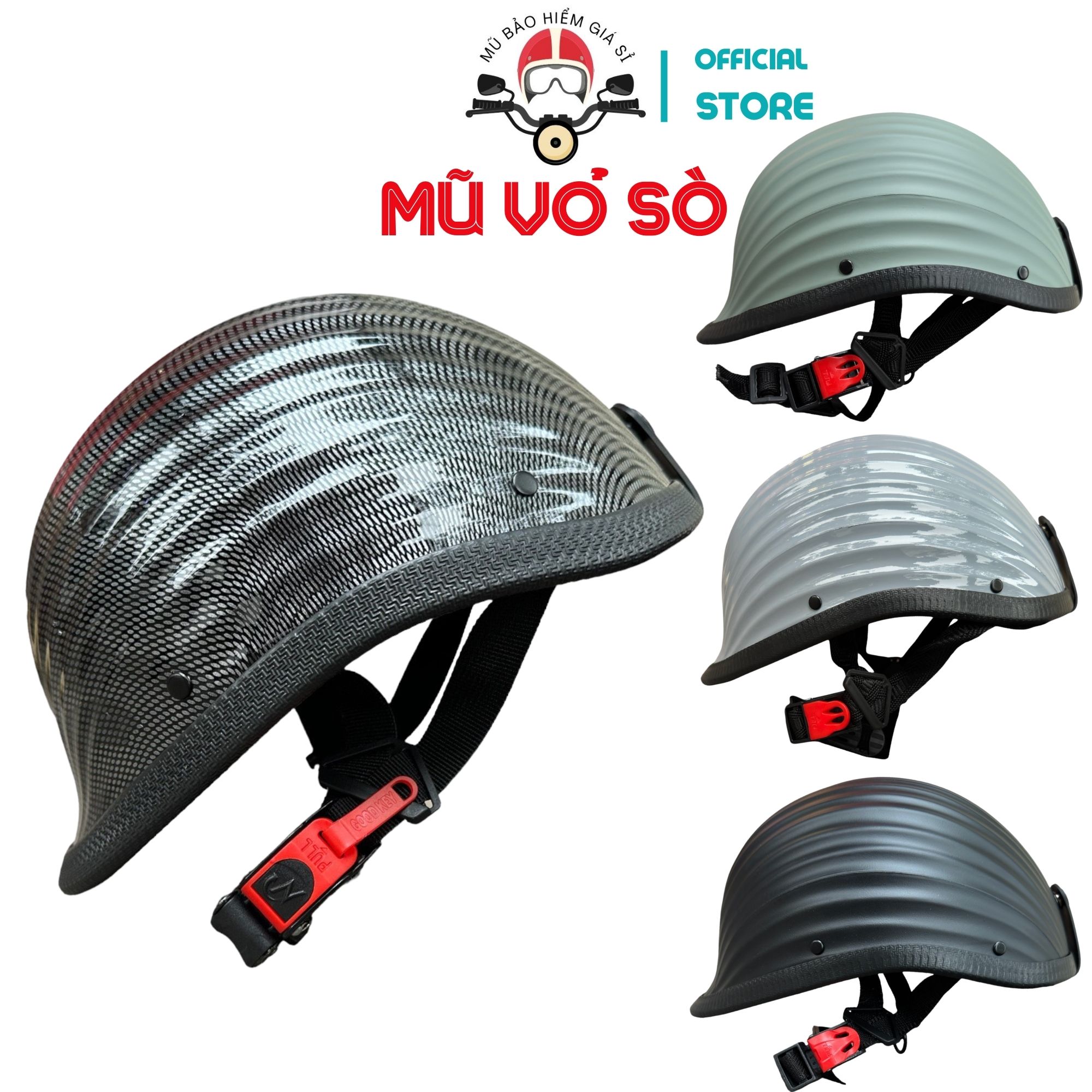 1/2-head Clamshell Helmet with Carbon Dip Paint, super cool street ...
