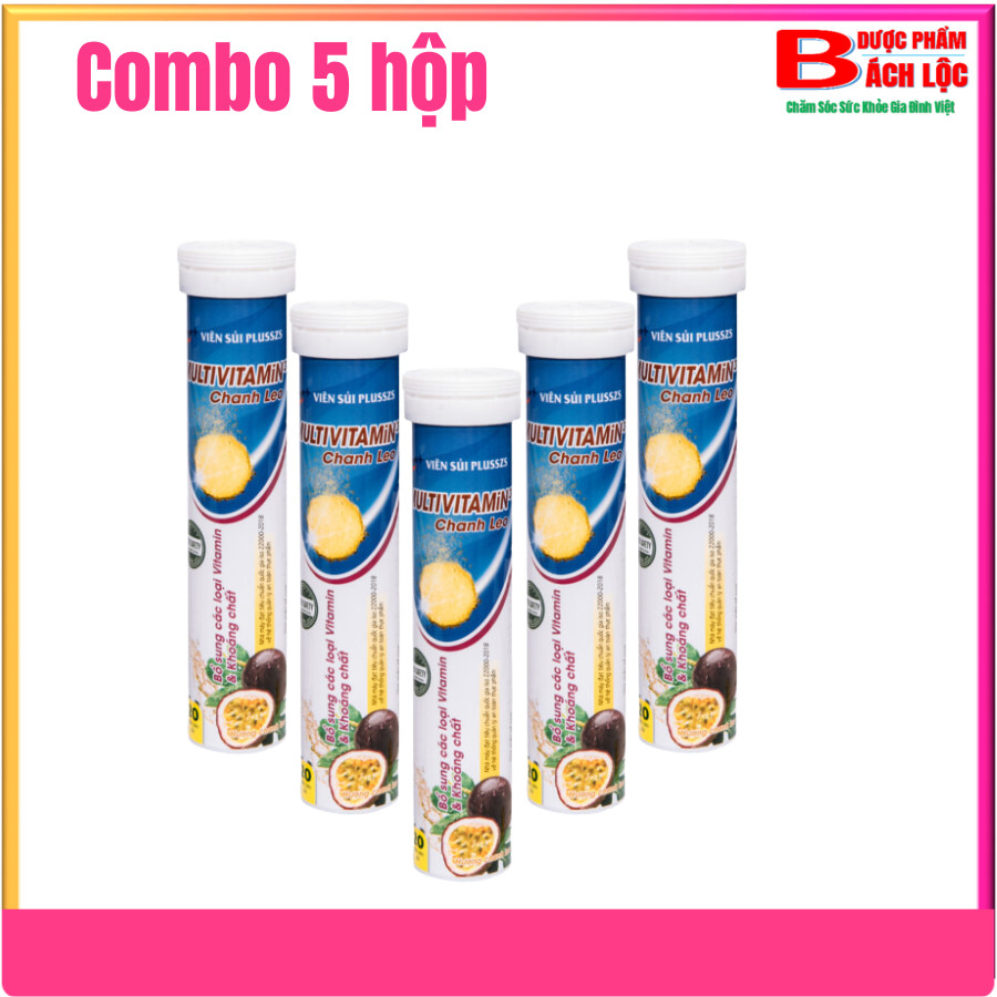 Combo of 5 Tubes of Passion Fruit Flavored Effervescent Tablets ...