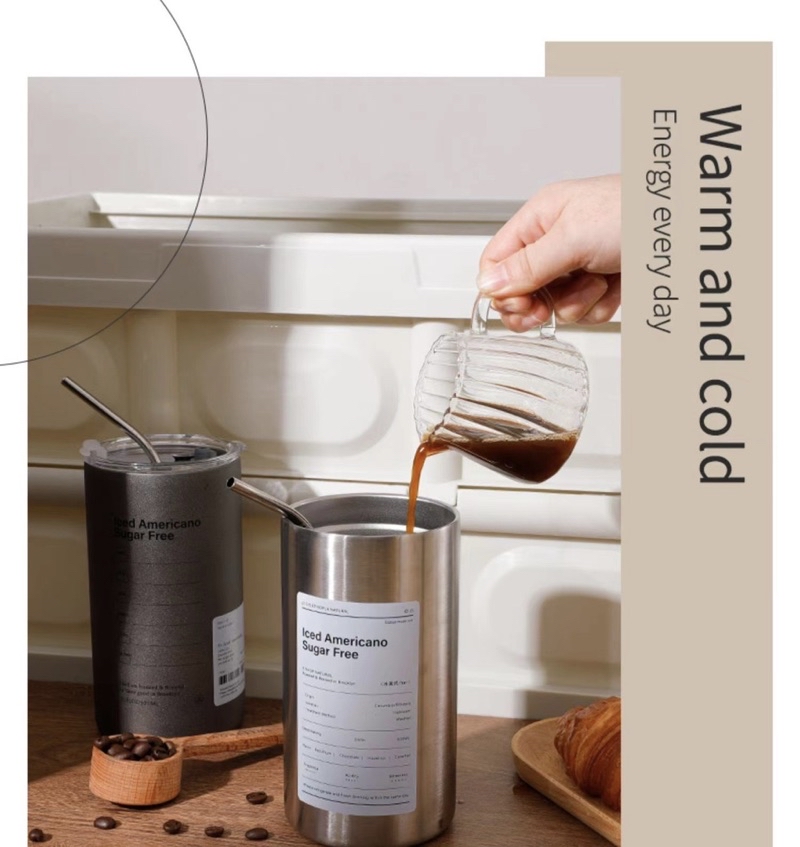 Iced Americano Thermos Cup Made of High Quality 304 Stainless Steel ...