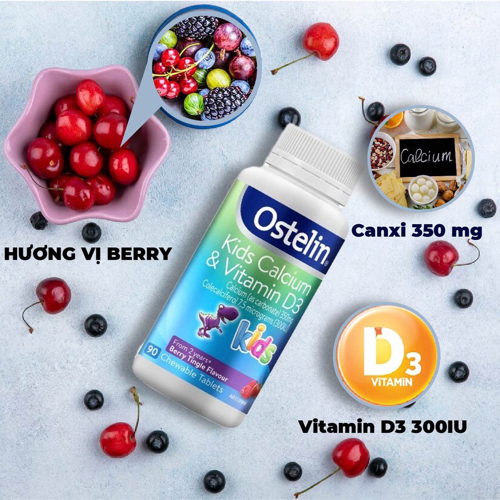 Ostelin kids calcium and d3 chewable candy calcium vitamin d3 90 ...