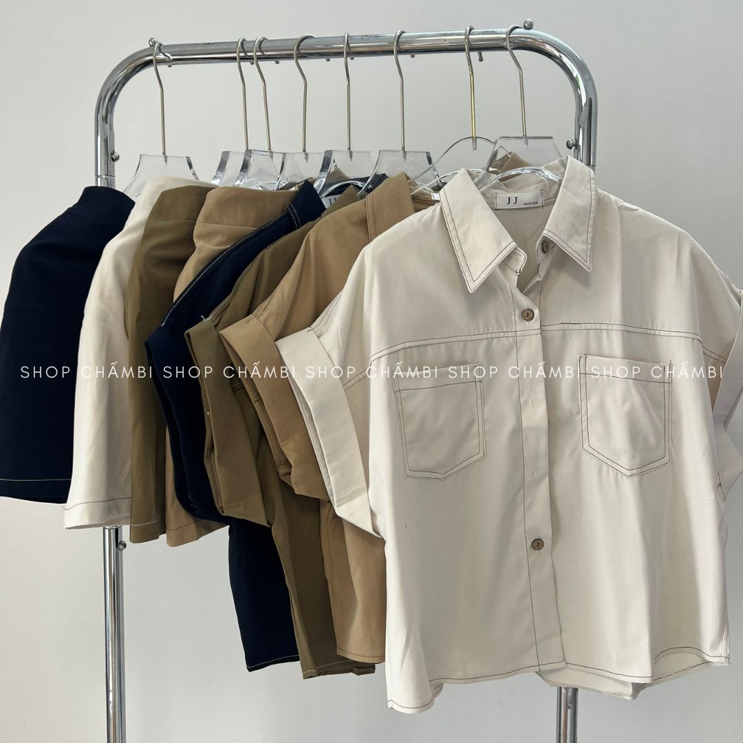 Outing set S.184, German collar shirt set with folded sleeves and short ...
