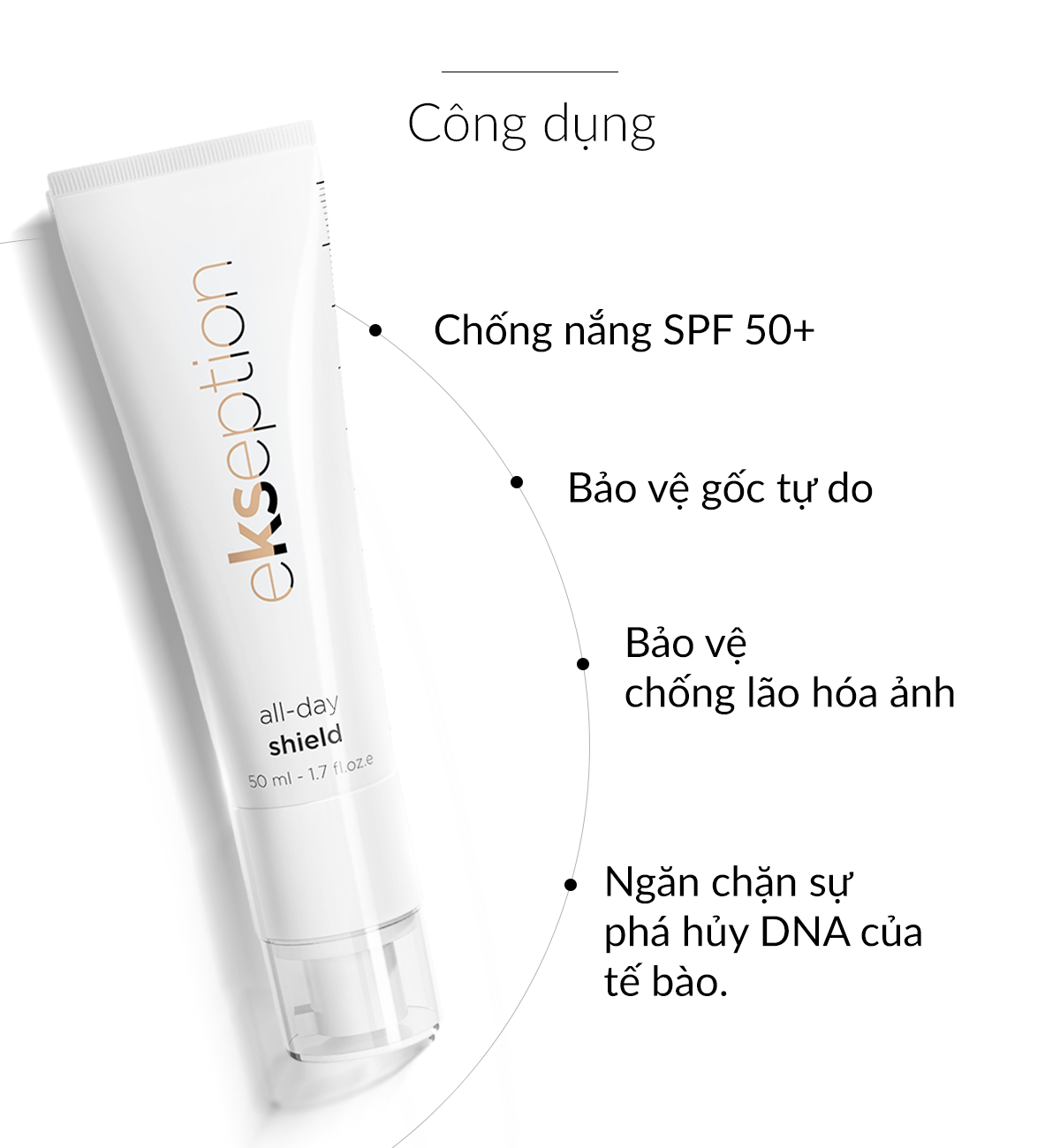 New generation broad-spectrum sunscreen Ekseption All Day Shield 50ml ...
