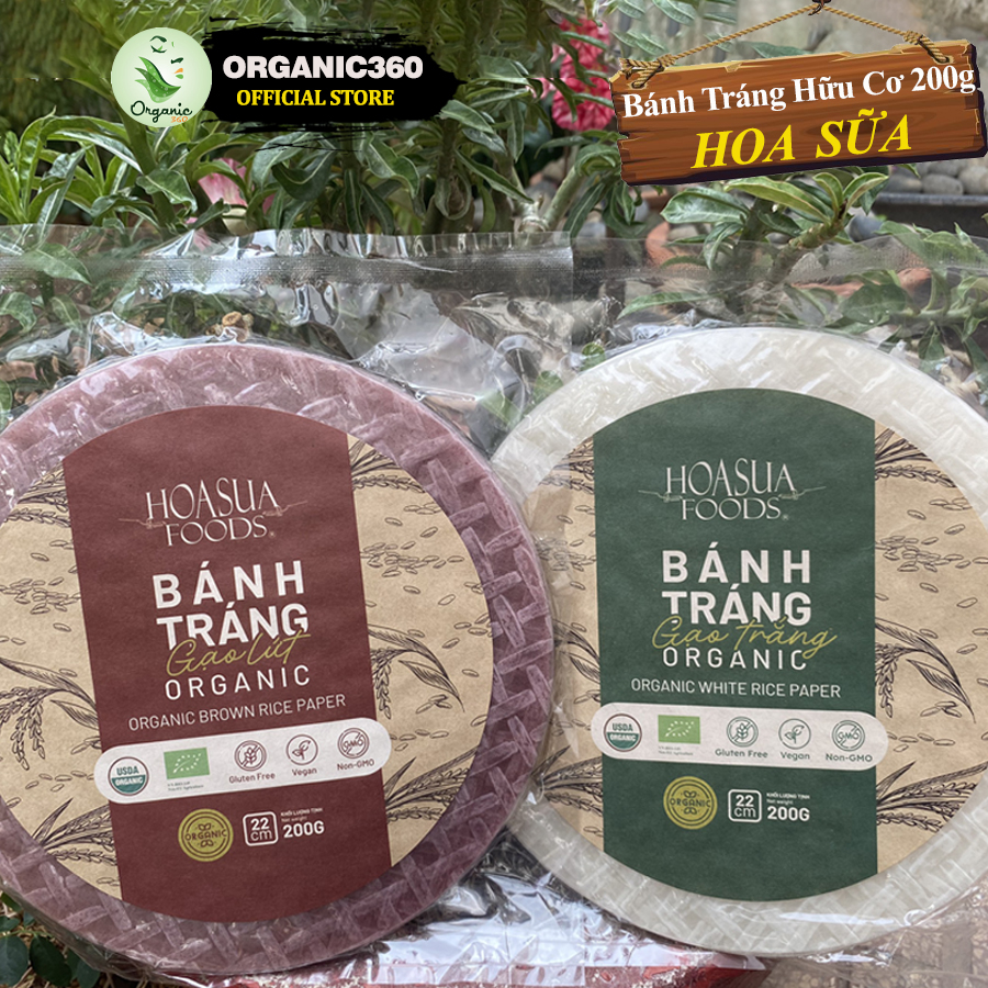 Organic Brown Rice Paper, White Rice HOA MILK Organic Rice Paper 200g ...