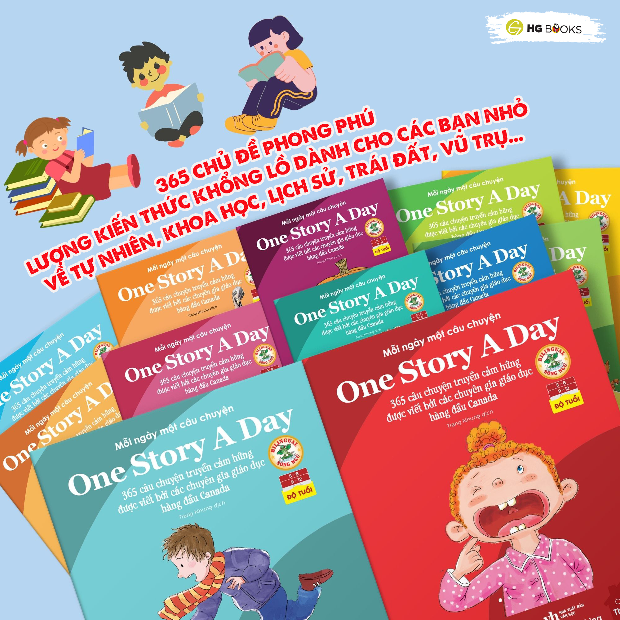 Book - One story a day Bilingual version - Combo of 12 books - 365 ...