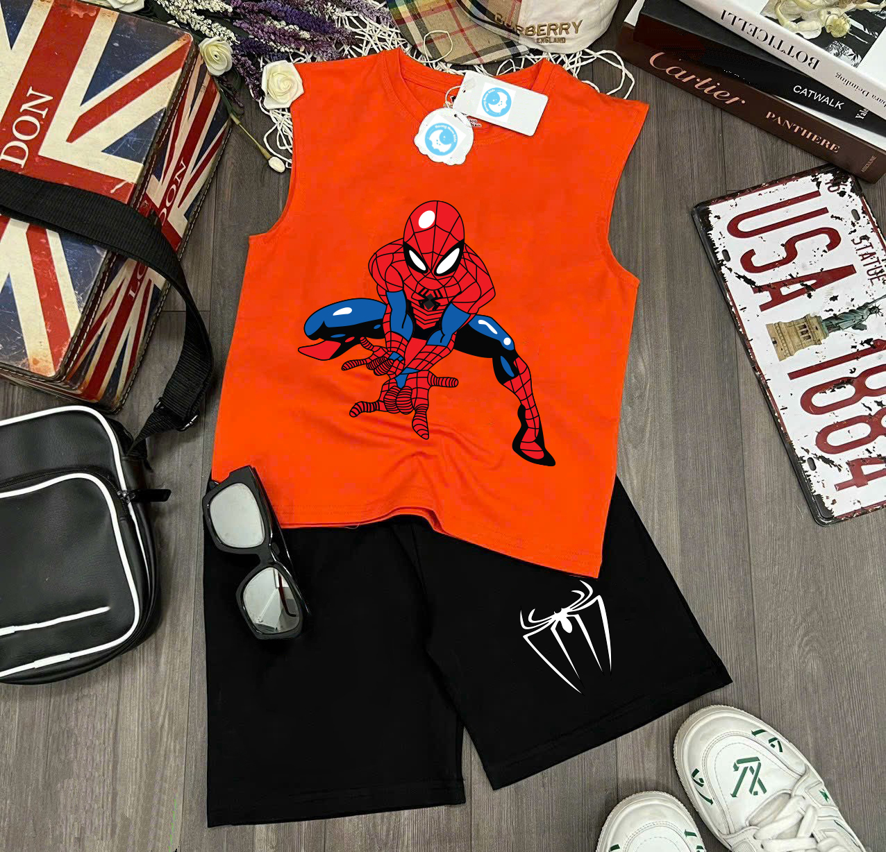 Boy's outfit - SPIDER-MAN model Sleeveless From 10kg to 28kg - BASEBALL ...