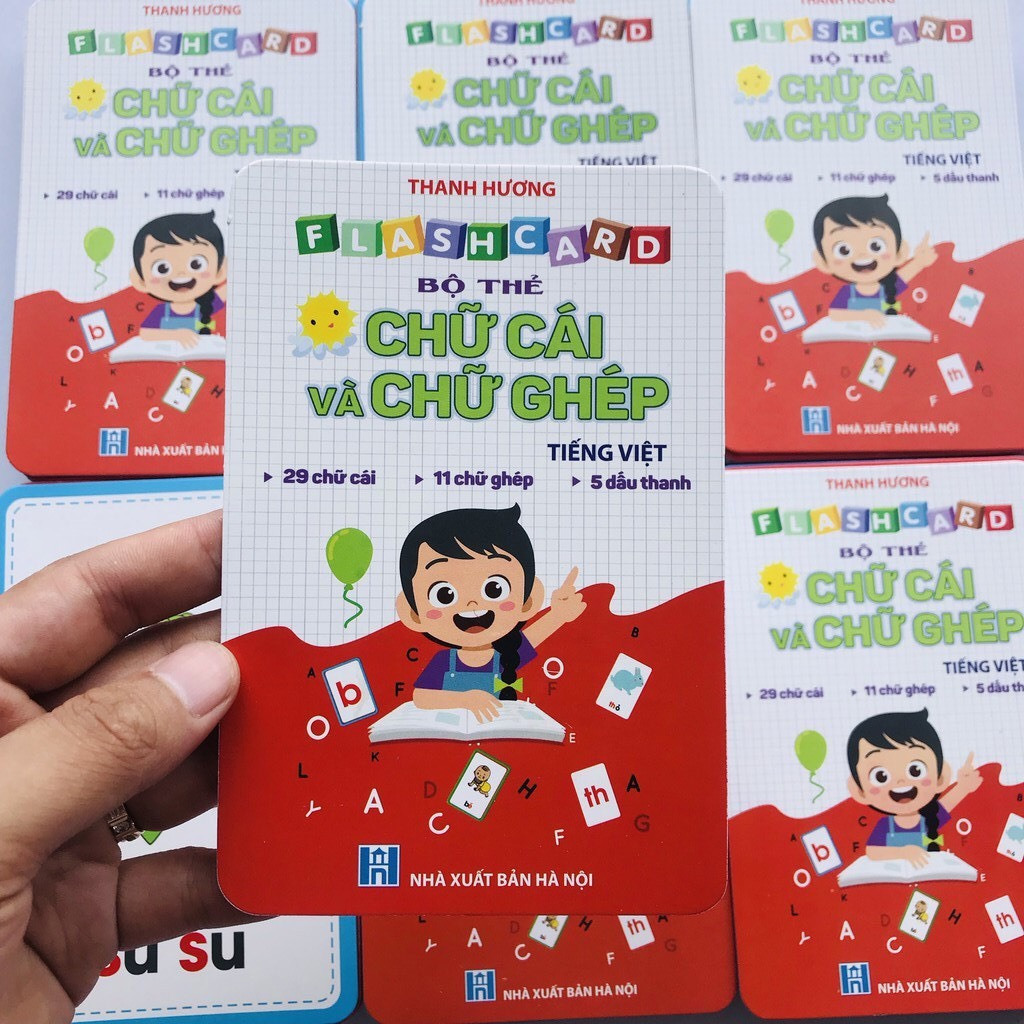 Alphabet and digraph flashcard set for children to learn Vietnamese ...