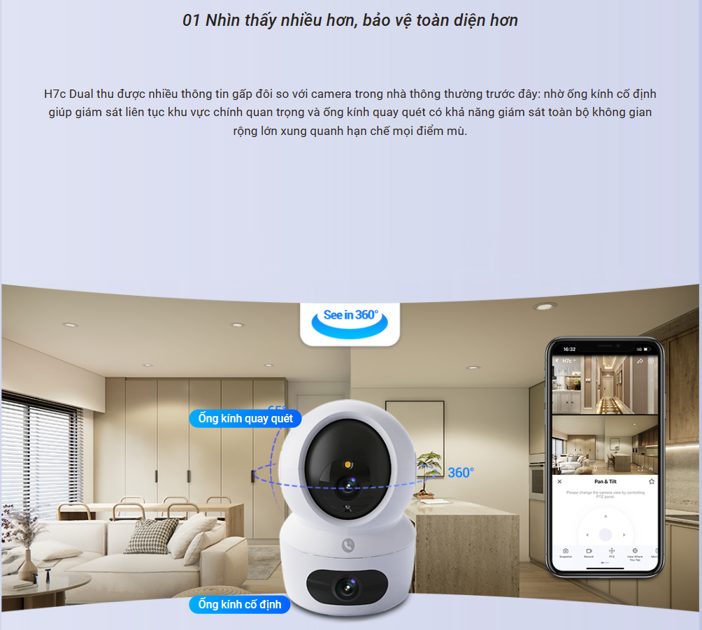 Ezviz H7C Dual 8MP binocular camera, direct calling on the camera ...