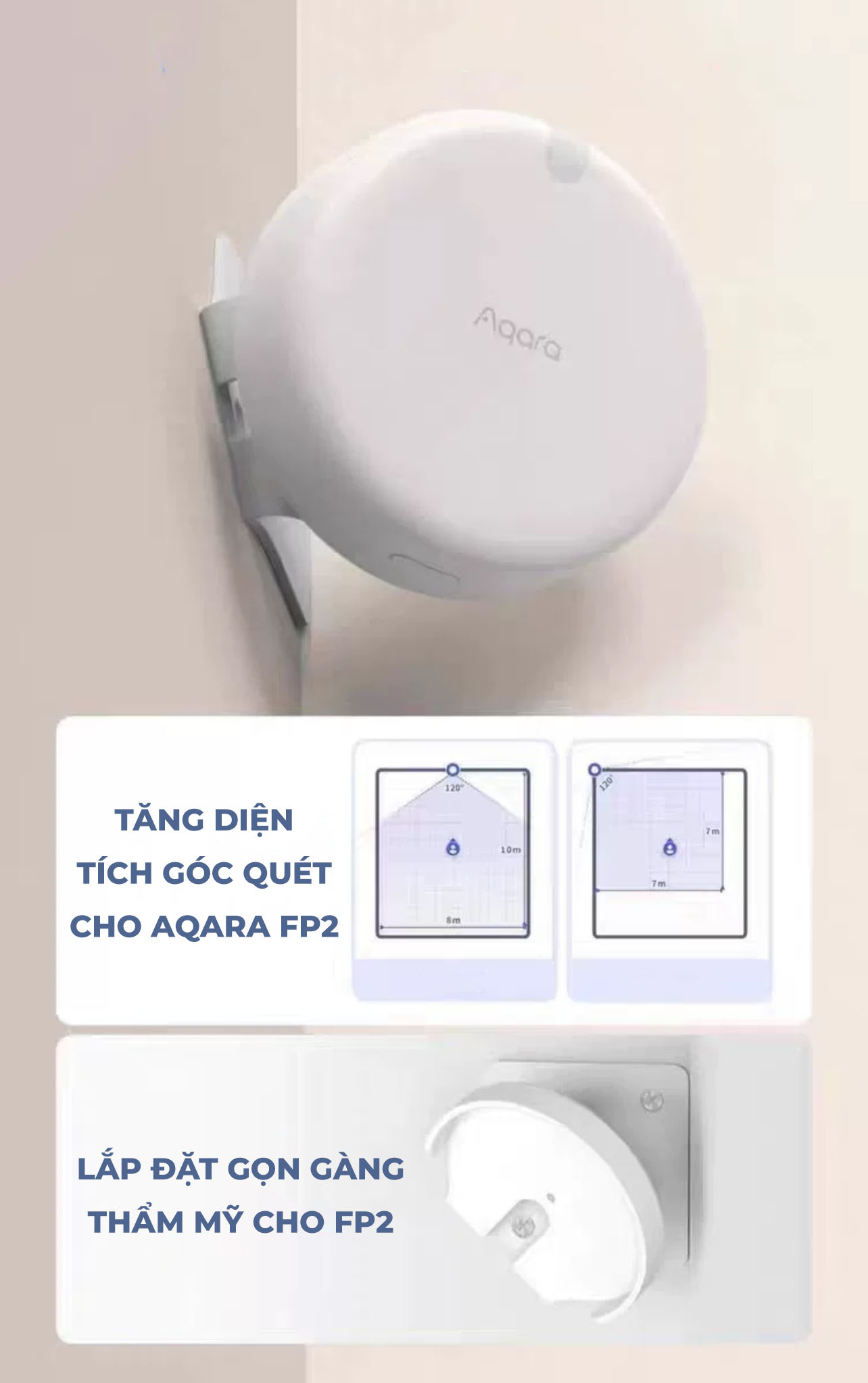 Wall corner mount for Aqara FP2 sensor - Genuine product, sturdy base ...