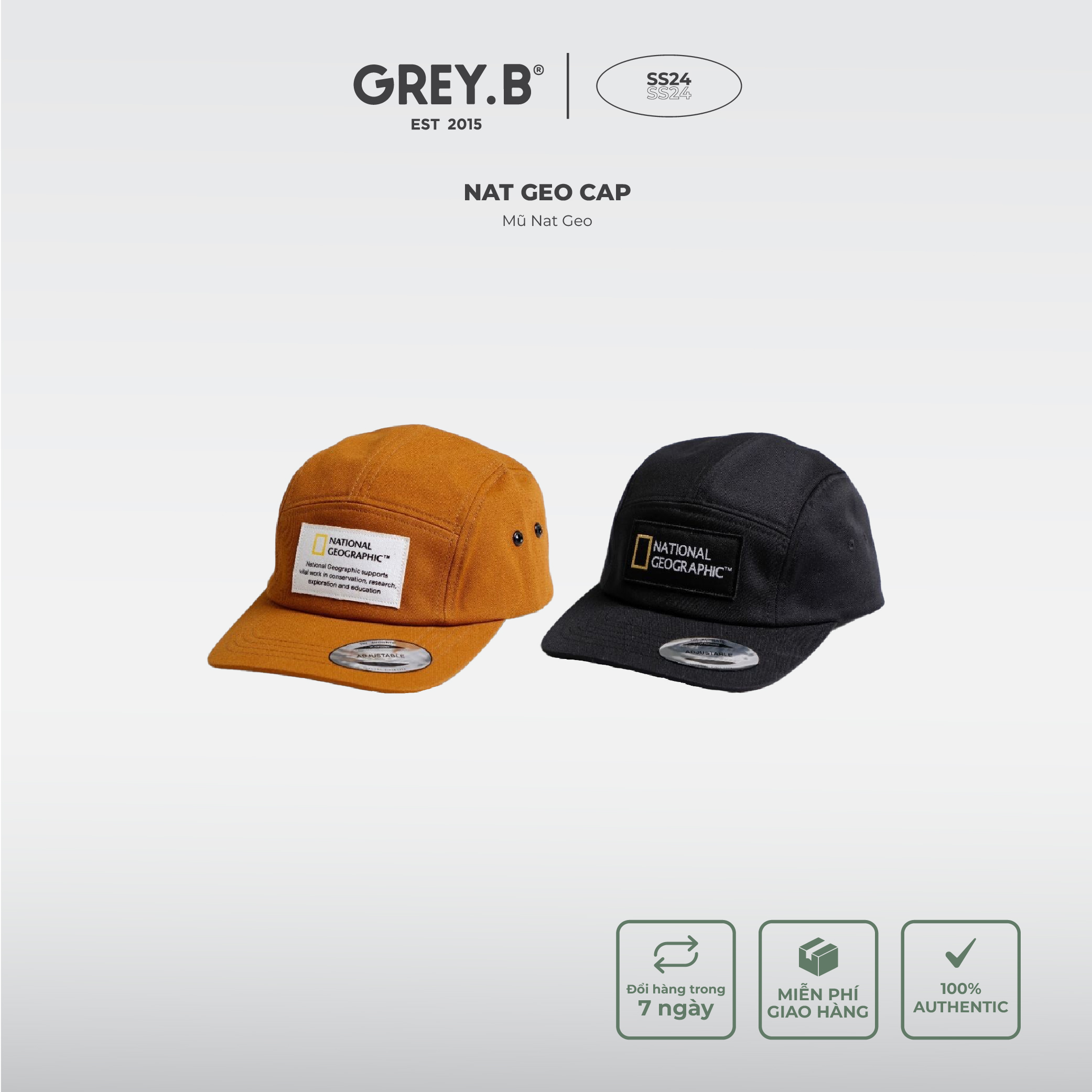 Nat Geo Logo GRAYB Unisex Korean Style Cap | Shopee Malaysia