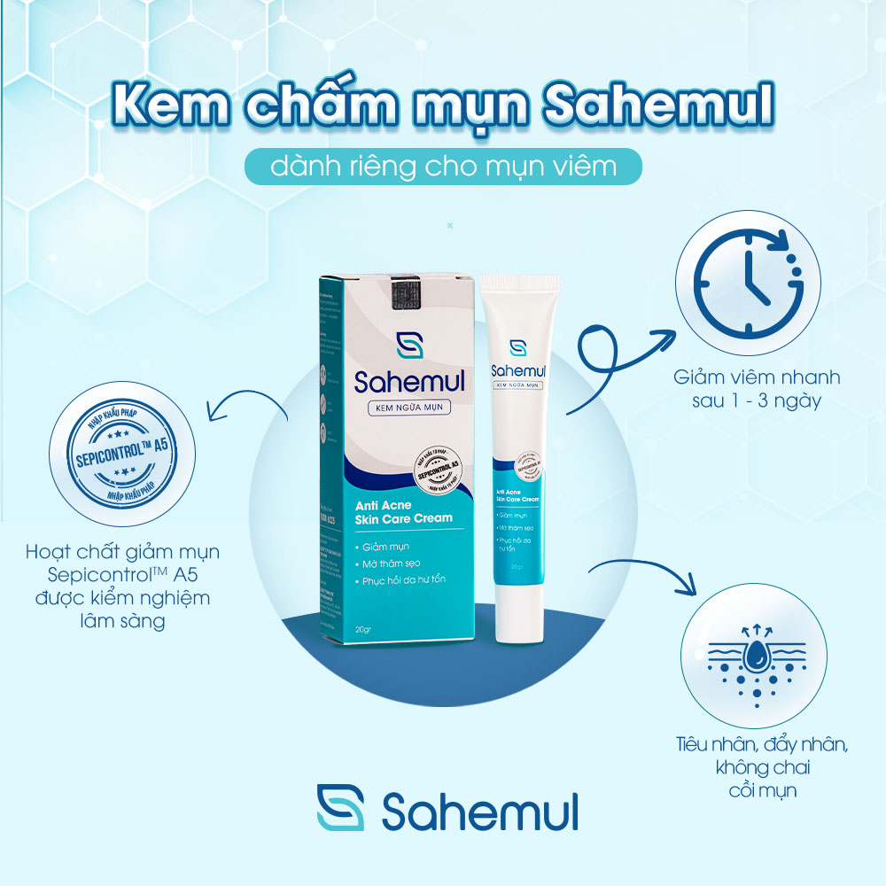 Sahemul Acne Cream for Inflammatory Acne, Cysts, Pustules, Acne 20gr ...