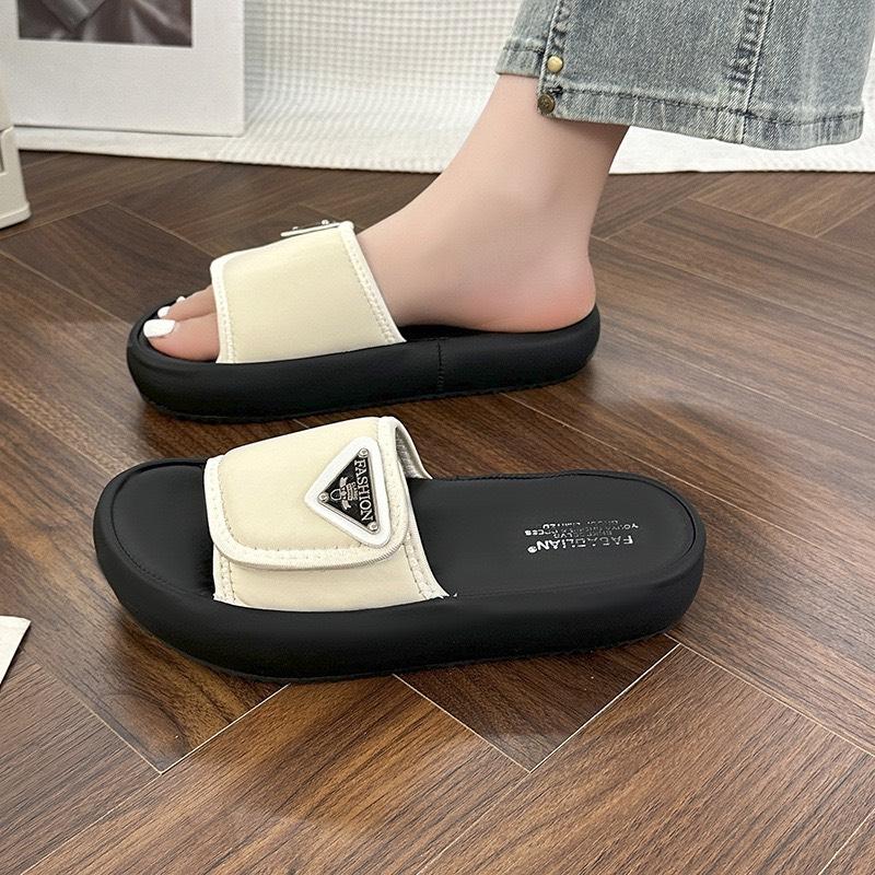Women's Corki leather sandals with velcro sole, 4 cm high | Shopee Malaysia