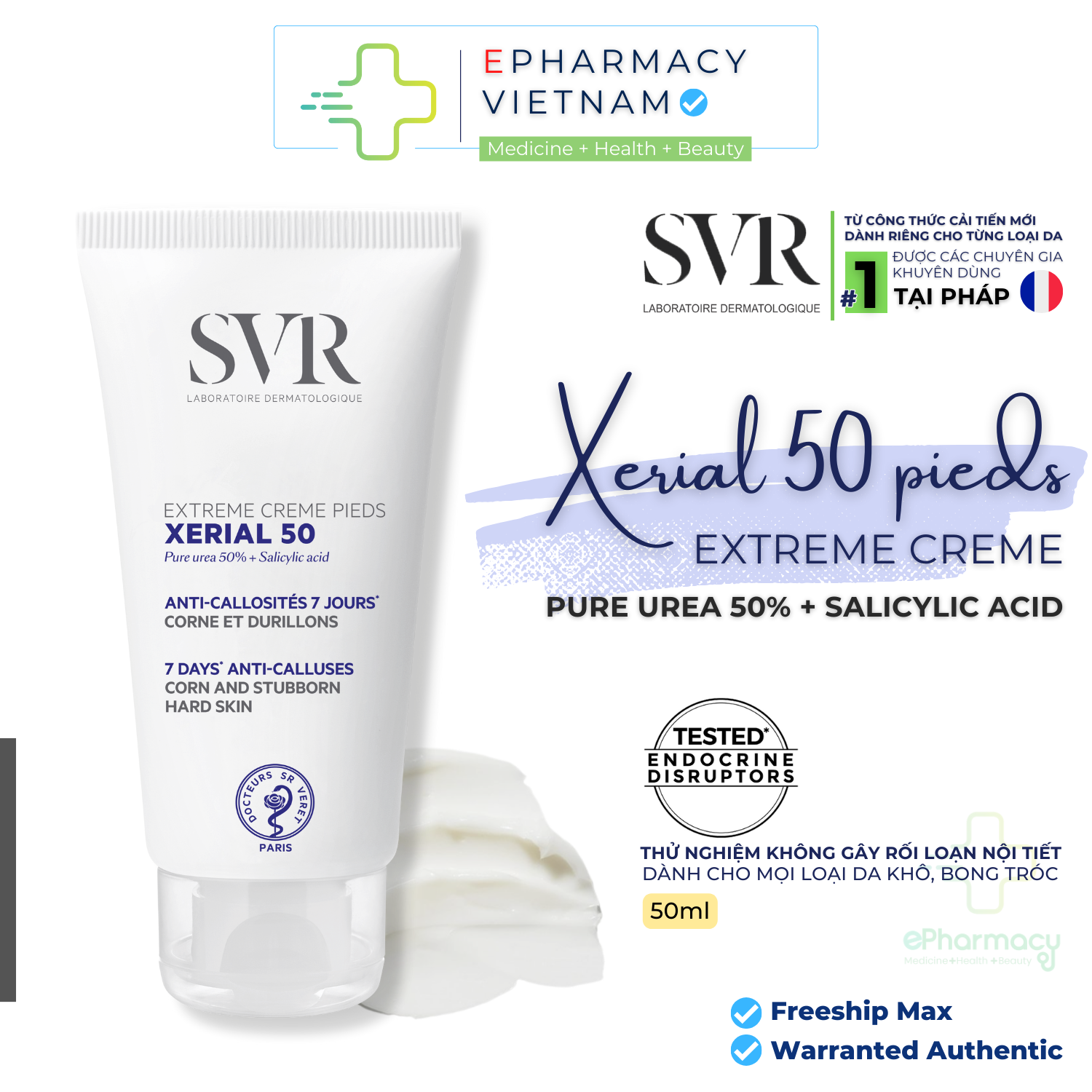 Svr Xérial 50 Extrème Crème Pieds Cream Helps Reduce Calluses for Limbs ...