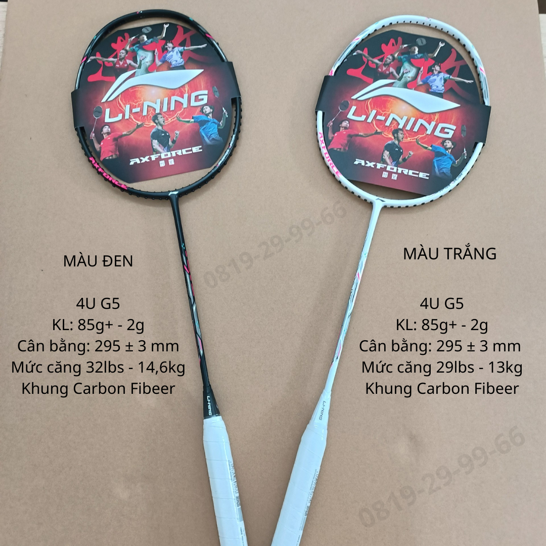 Genuine Lining Axforce Cannon badminton racket with pre-tensioned full ...