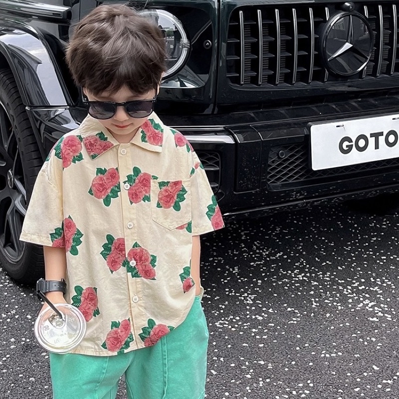 BATALA KIDS boys' shirt with ROSE pattern for children from 10-25kg SM ...