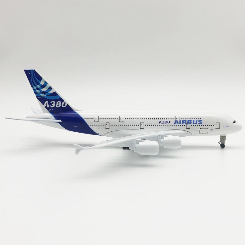 Kavy 20cm long alloy Airbus A380 aircraft model with stand and wheels ...