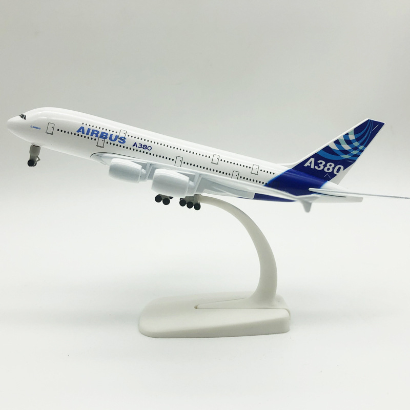 Kavy 20cm long alloy Airbus A380 aircraft model with stand and wheels ...