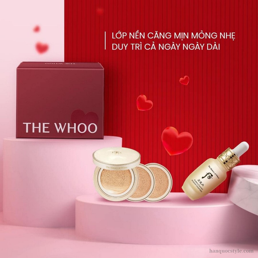 Korean Whoo Cushion Powder Makeup Concealer Anti-Aging, Whoo Luxury ...