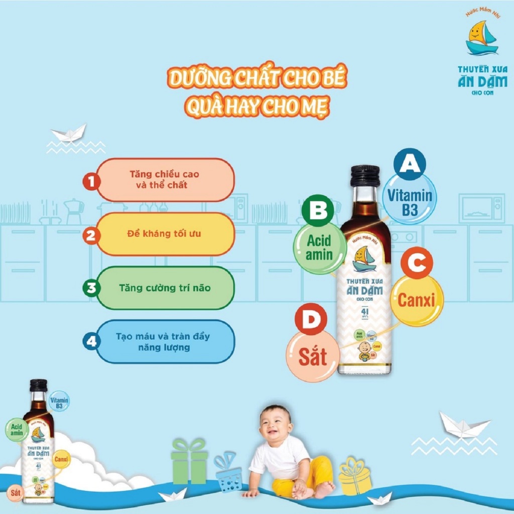 Thuyen Xua fish sauce for baby food 41 protein 65ml/250ml | Shopee Malaysia