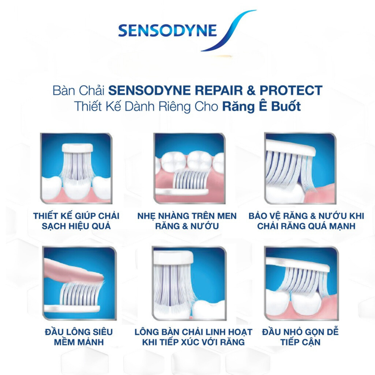SENSODYNE Repair & Protect Extra Soft toothbrush - Designed ...