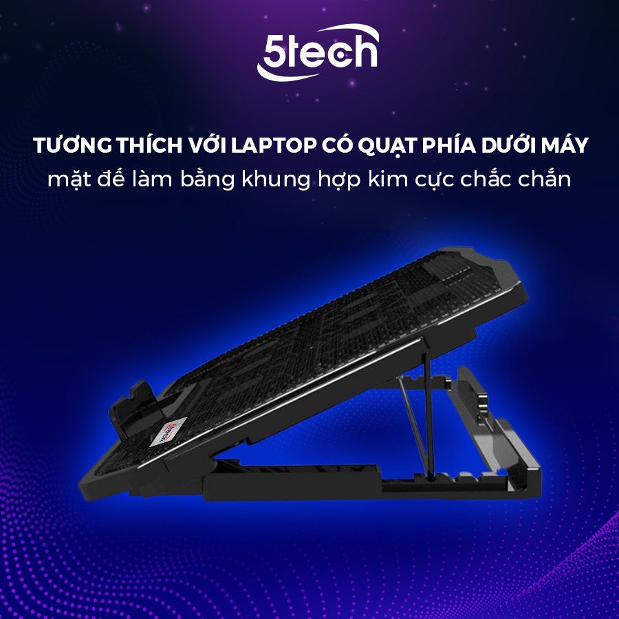 5tech laptop cooling fan, 6-fan cooling base and 3 powerful fans, runs ...