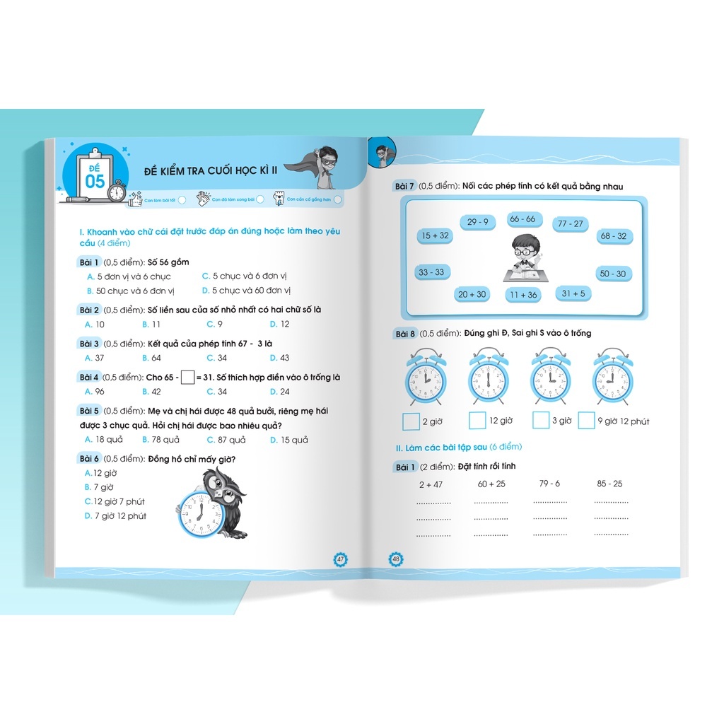 Grade 1 Math Practice and Self-Test Book, combo of 2 volumes | Shopee ...