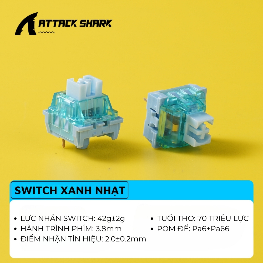 Combo of 100 Switch Attack Shark Silent Mincom Full Slient and Clicky 3 ...
