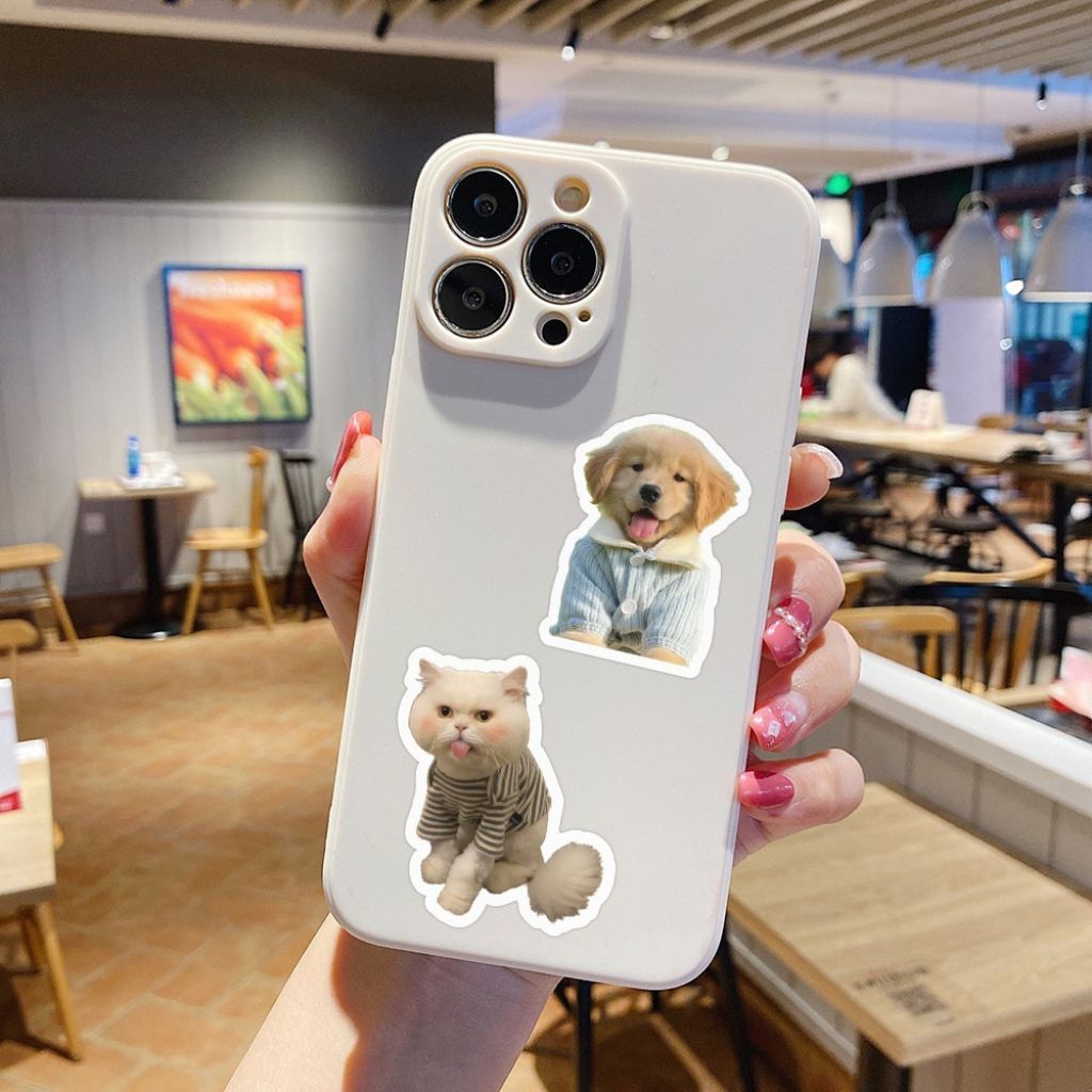 Set of 200 cute dog and cat meme stickers, dog and cat stickers, pre ...